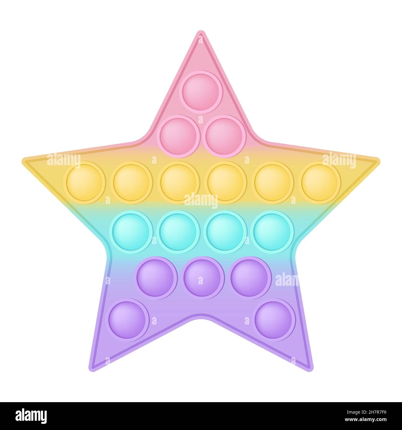 Popit figure star as a fashionable silicon toy for fidgets. Addictive ...