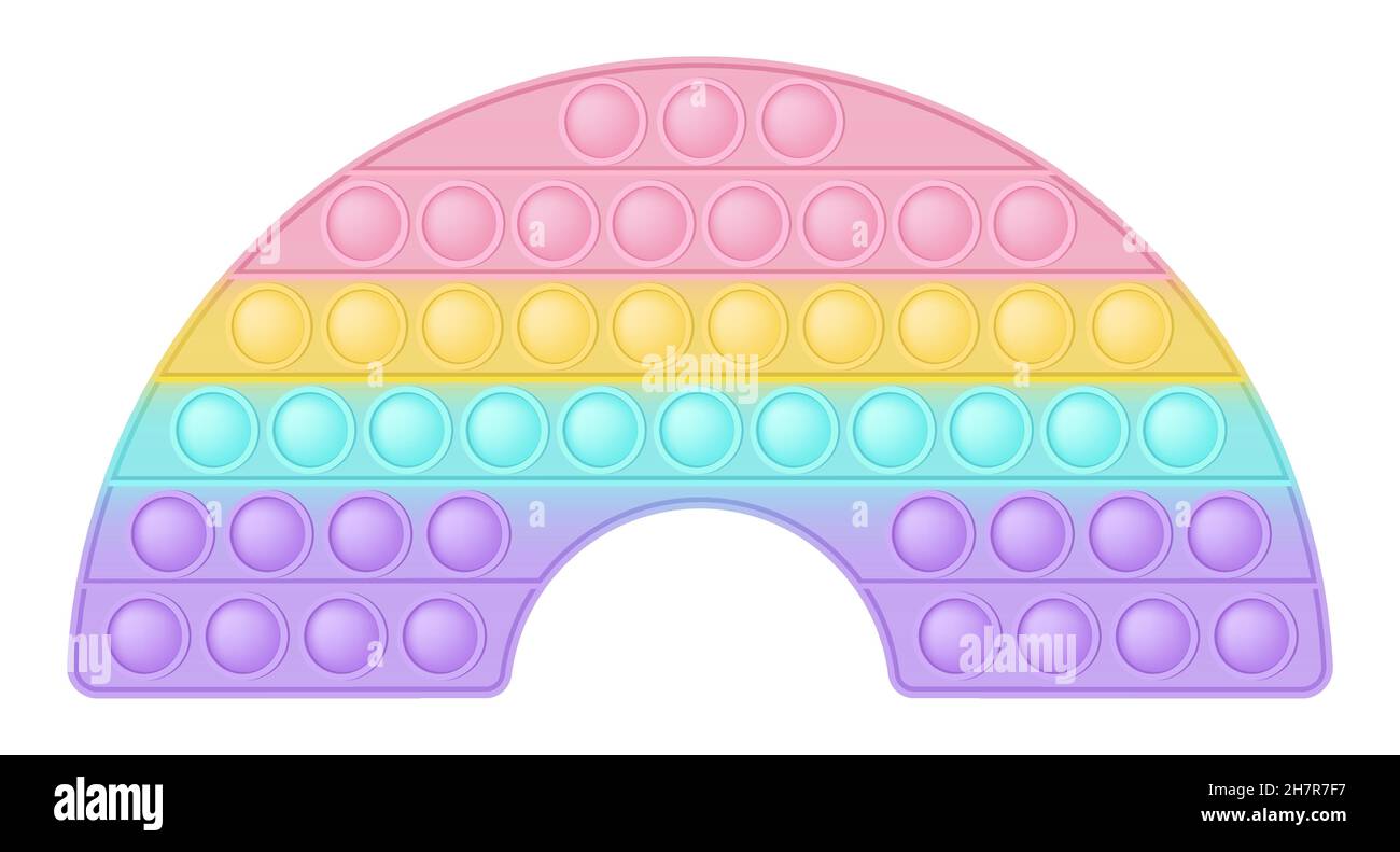 Popit figure rainbow as a fashionable silicon toy for fidgets ...