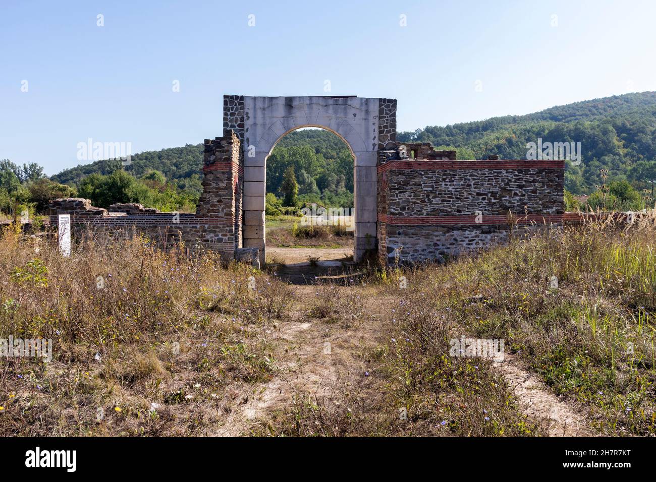 Ruins of Ancient Roman fort of Sostra near the village of Lomets ...