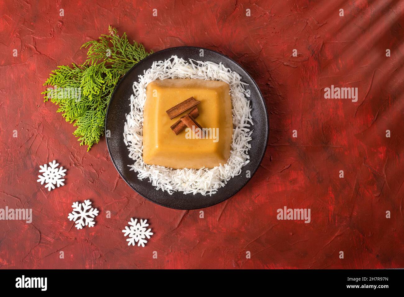 Natilla traditional Colombian food - Christmas atmosphere Stock Photo ...