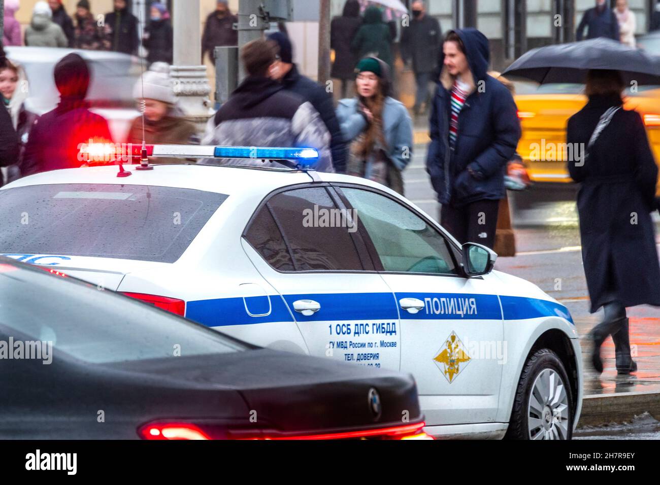 Russia, Moscow. Traffic police car Stock Photo - Alamy