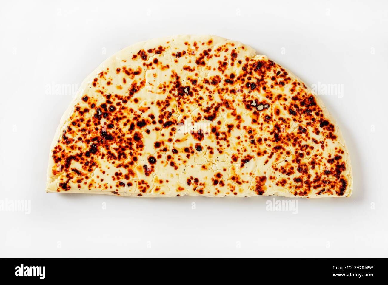 Leipajuusto, kaffeost, bread cheese, finnish squeaky cheese on a white ...