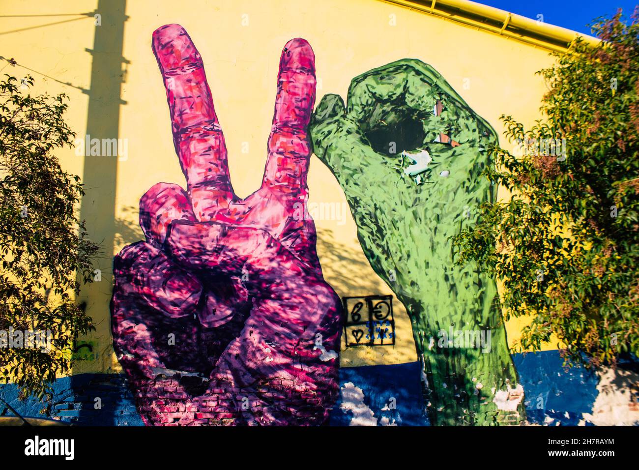 Athens, Greece - November 22, 2021 Street art in Athens, graffiti that ...