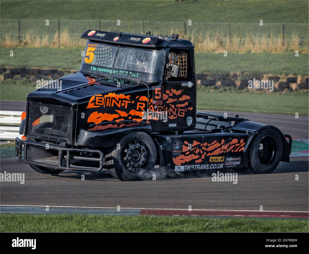 PEMBREY, UNITED KINGDOM - Oct 16, 2021: A sport motorcar racing in ...