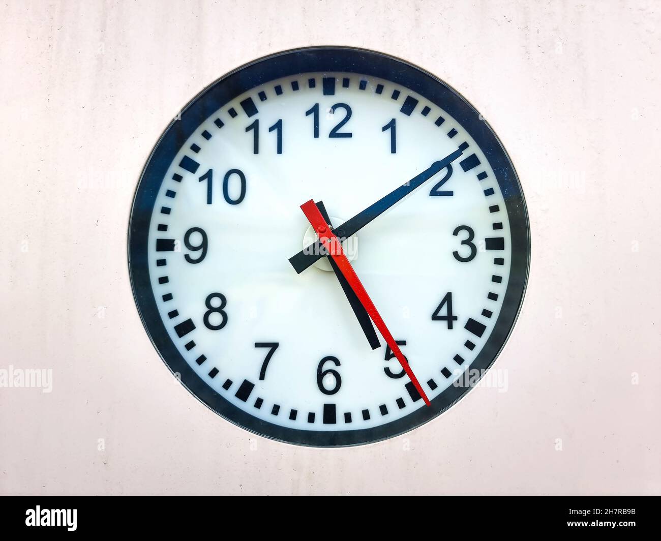 Factory industrial area transport station clock, time flow measurement ...