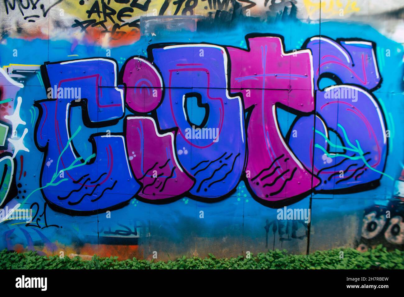 Athens, Greece - November 22, 2021 Street art in Athens, graffiti that ...