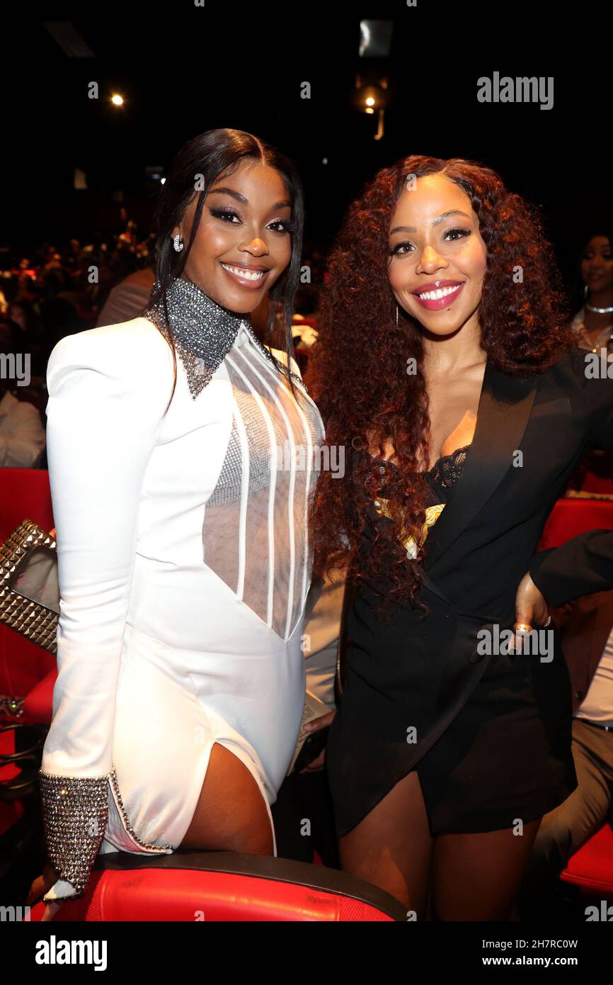 Hollywood, Ca. 23rd Nov, 2021. Nafessa L. Williams and KJ Smith at A ...