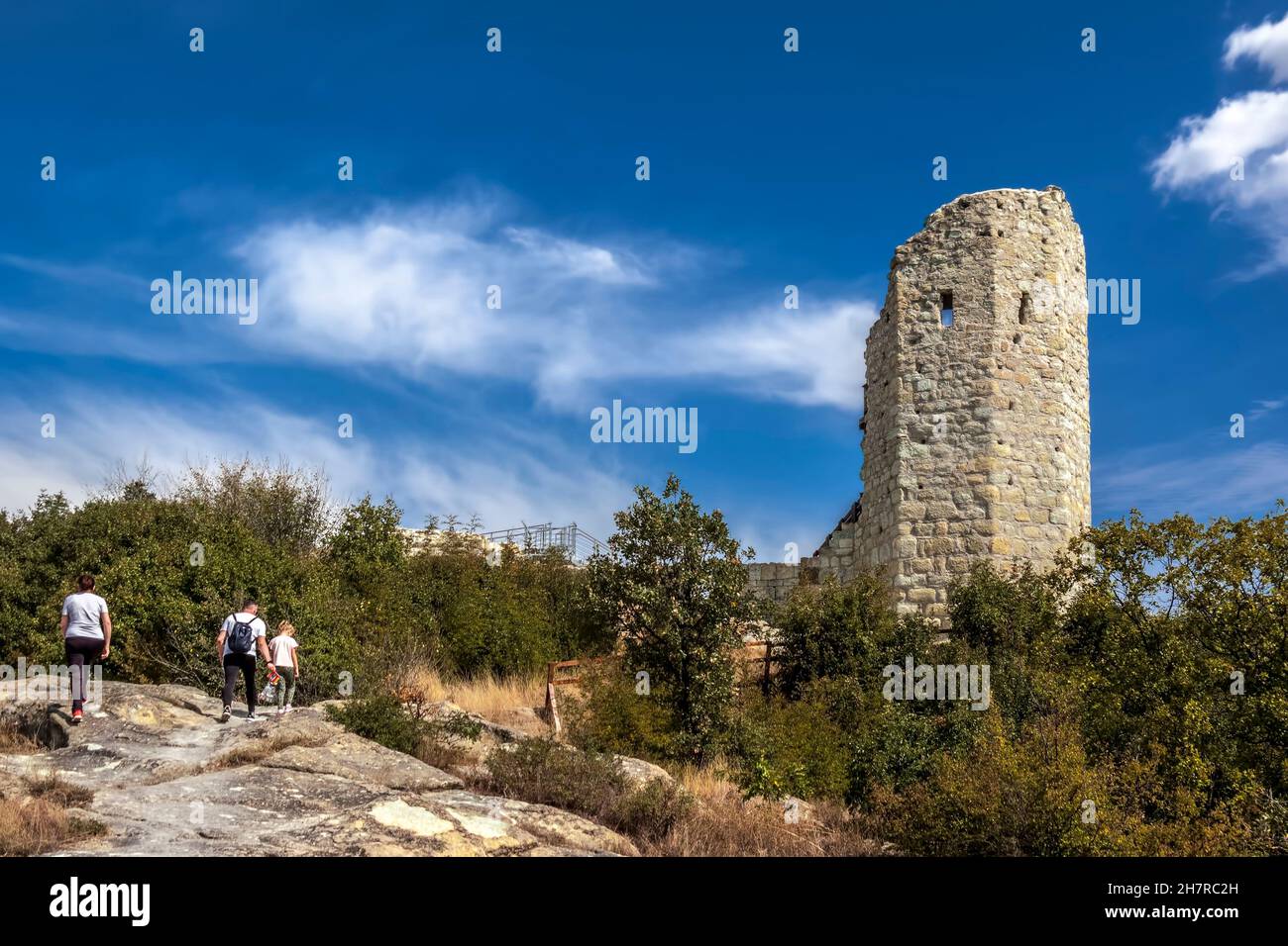 the tower of the medieval fortress Perperikon,Bulgaria,Europe Stock ...