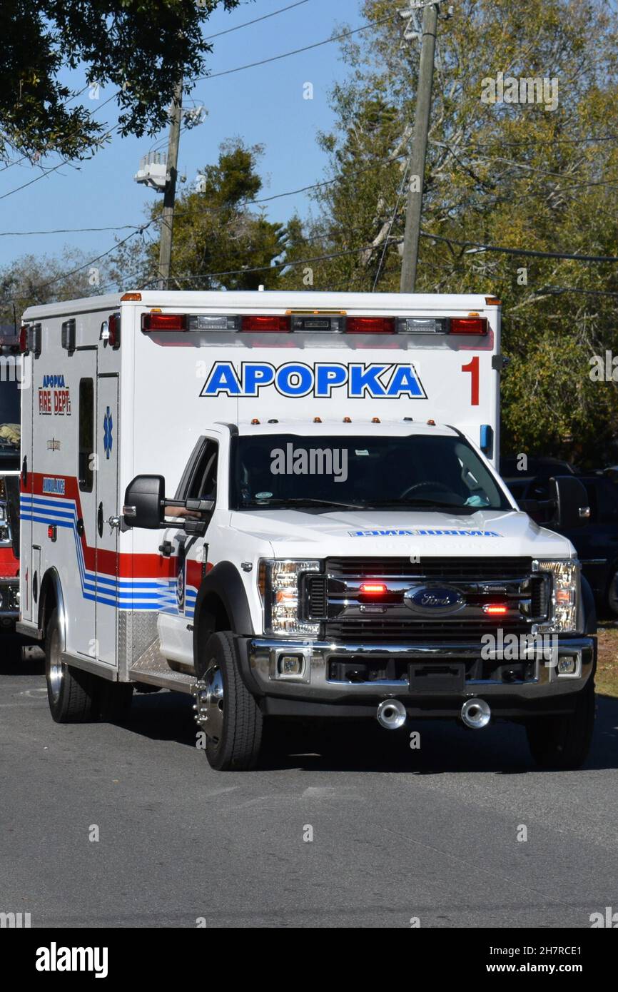Apopka Florida Ambulance January 18, 2021 Stock Photo - Alamy
