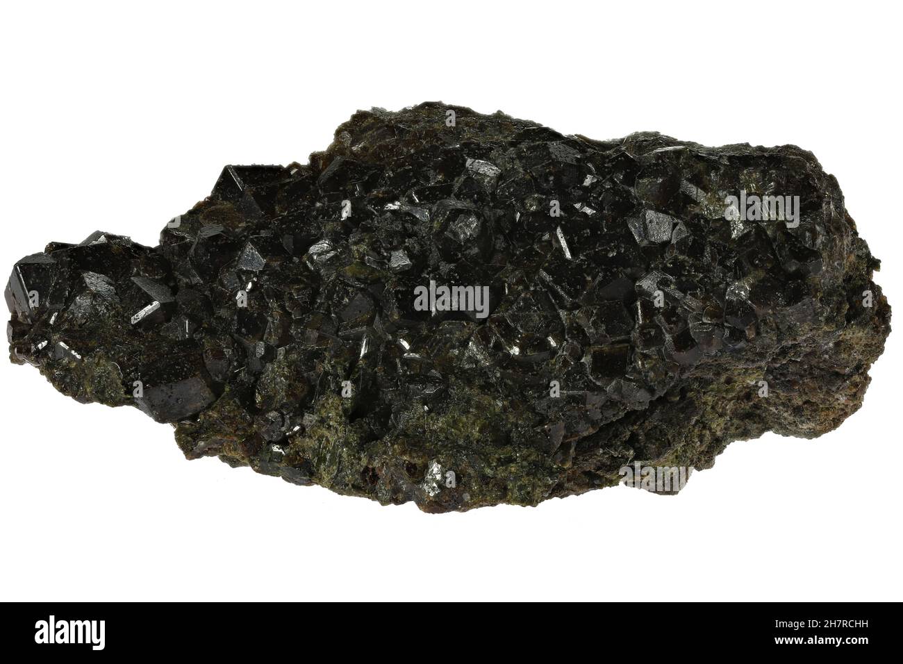 garnet on matrix from Nevada, USA isolated on white background Stock ...