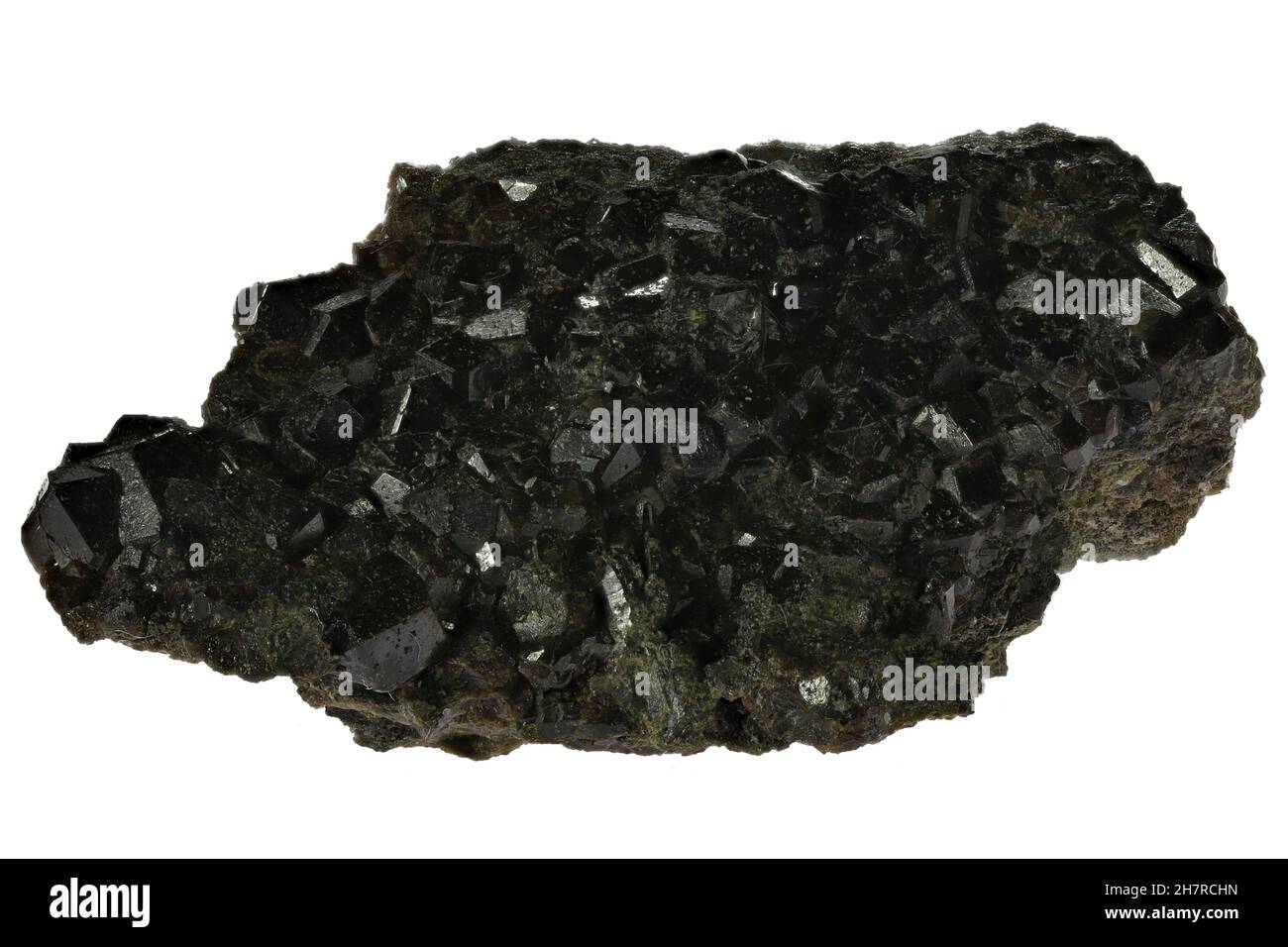 garnet on matrix from Nevada, USA isolated on white background Stock ...