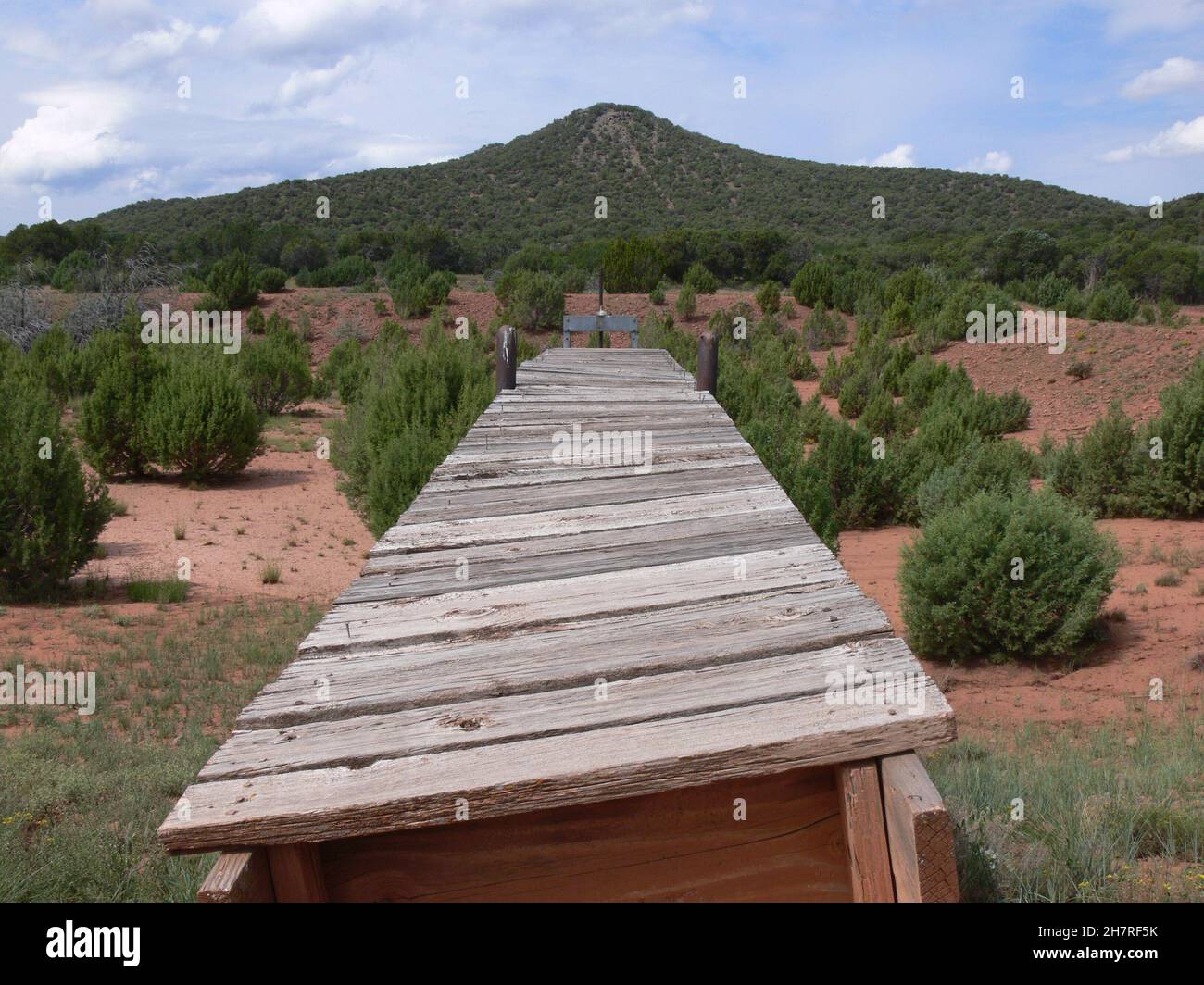 Planks form a dock to the drain valve Stock Photo - Alamy