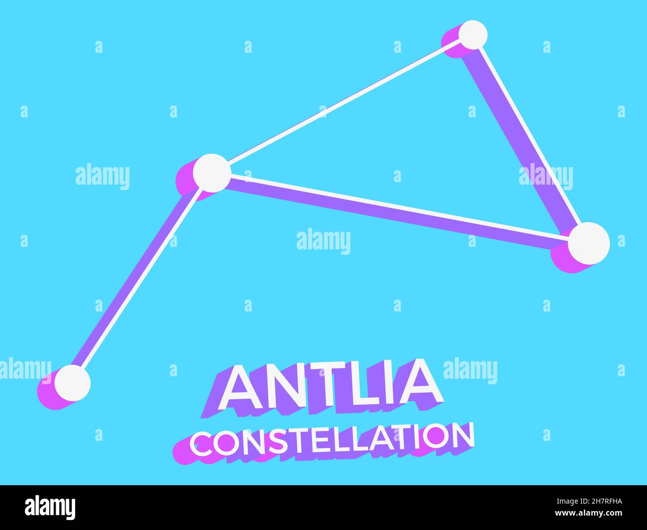 Antlia constellation 3d symbol. Constellation icon in isometric style ...