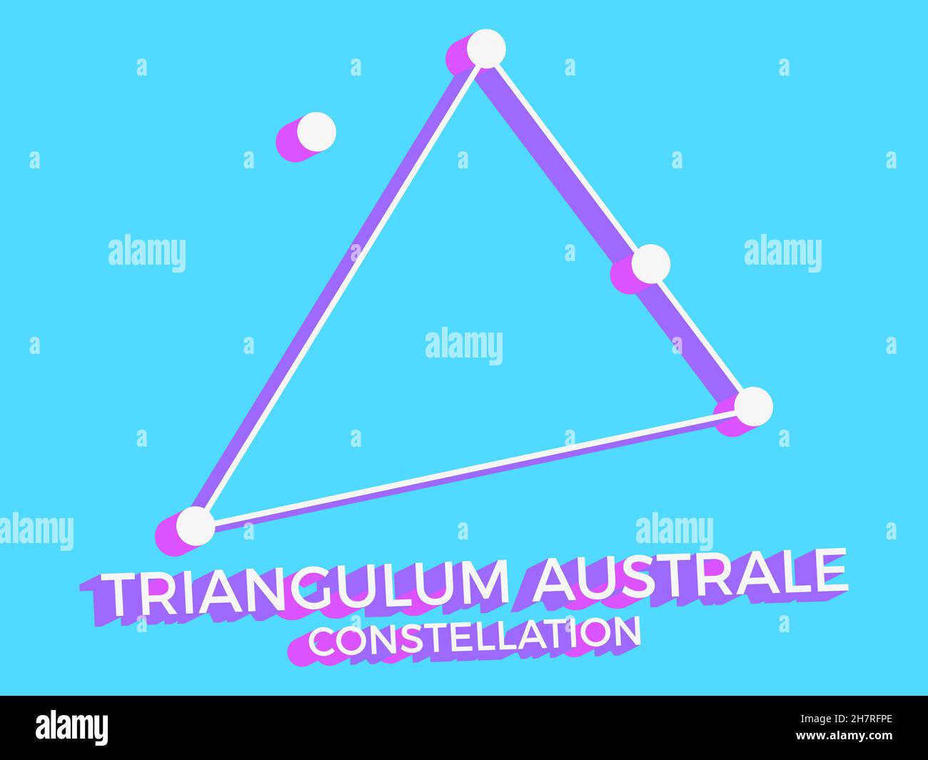 Triangulum Australe constellation 3d symbol. Constellation icon in ...