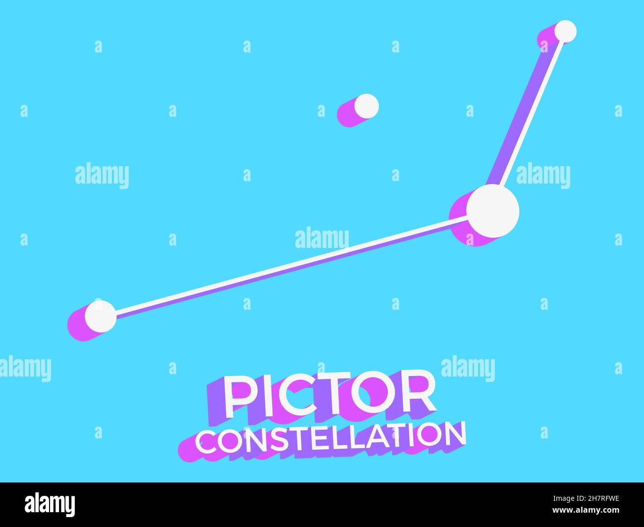 Pictor Constellation Pictor Zodiac Constellation Sign Stars On Stock