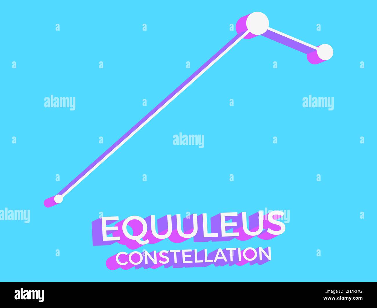 Equuleus constellation 3d symbol. Constellation icon in isometric style ...
