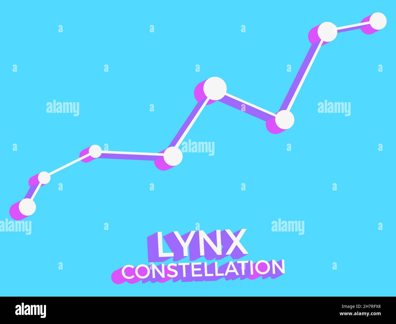 Lynx constellation 3d symbol. Constellation icon in isometric style on ...
