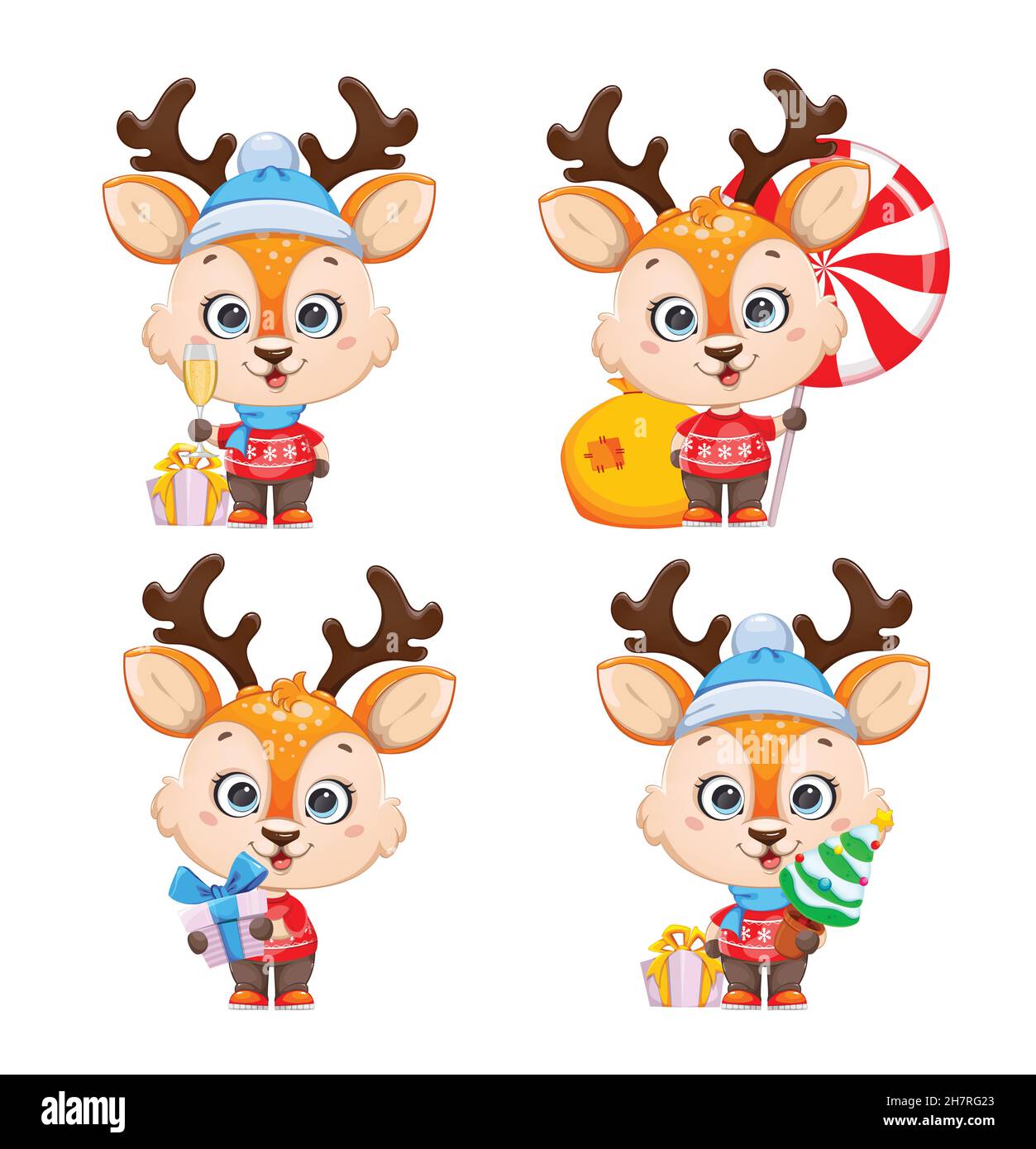 Little reindeer Cut Out Stock Images & Pictures - Alamy