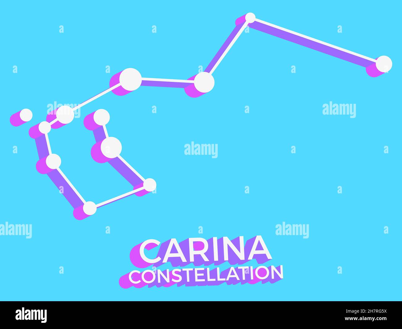 Carina constellation 3d symbol. Constellation icon in isometric style ...