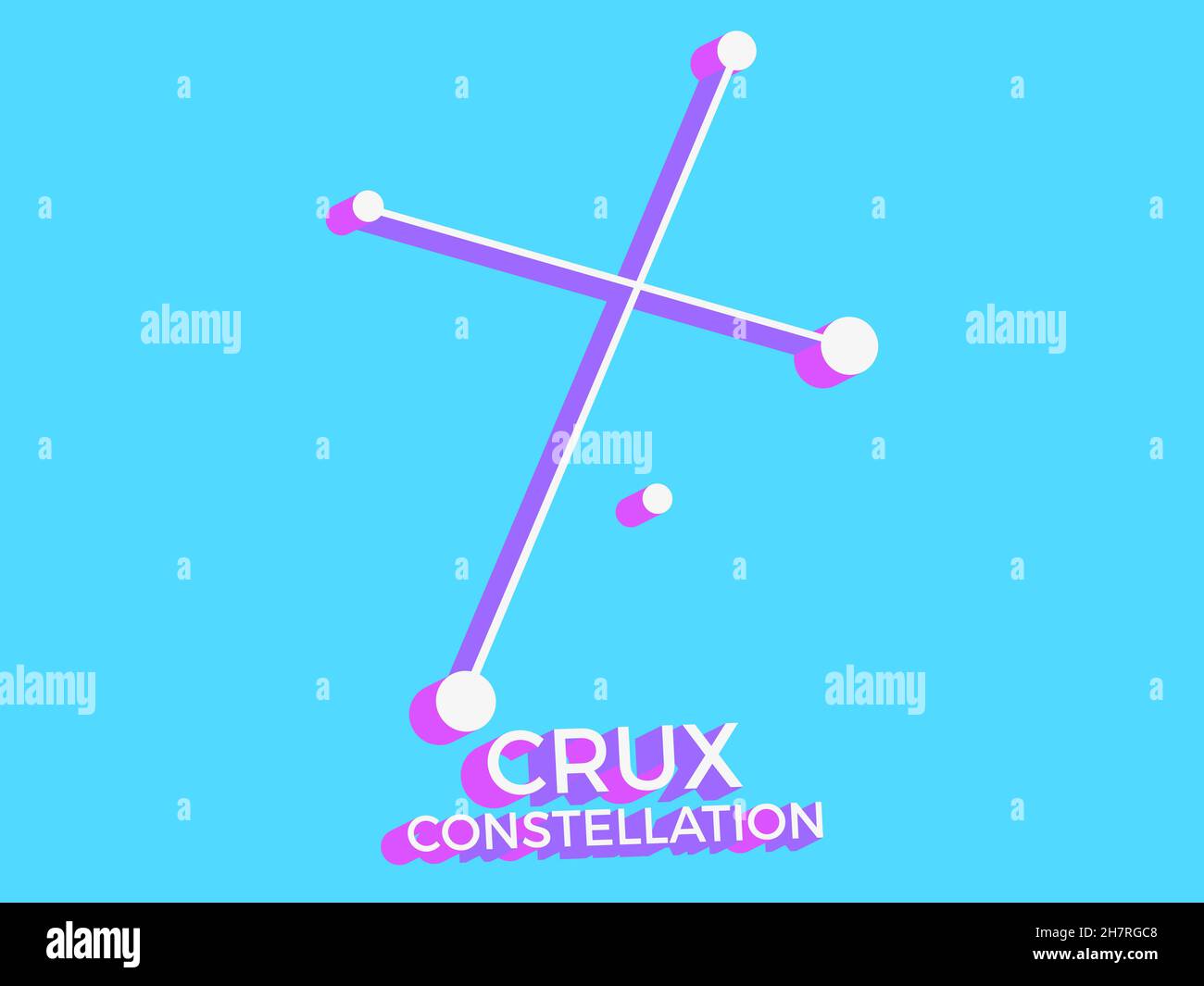 Crux constellation 3d symbol. Constellation icon in isometric style on ...