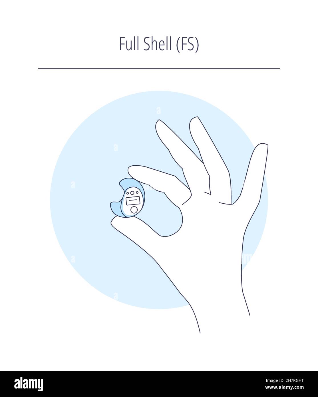 A collection of different hearing aids for people with hearing problems ...