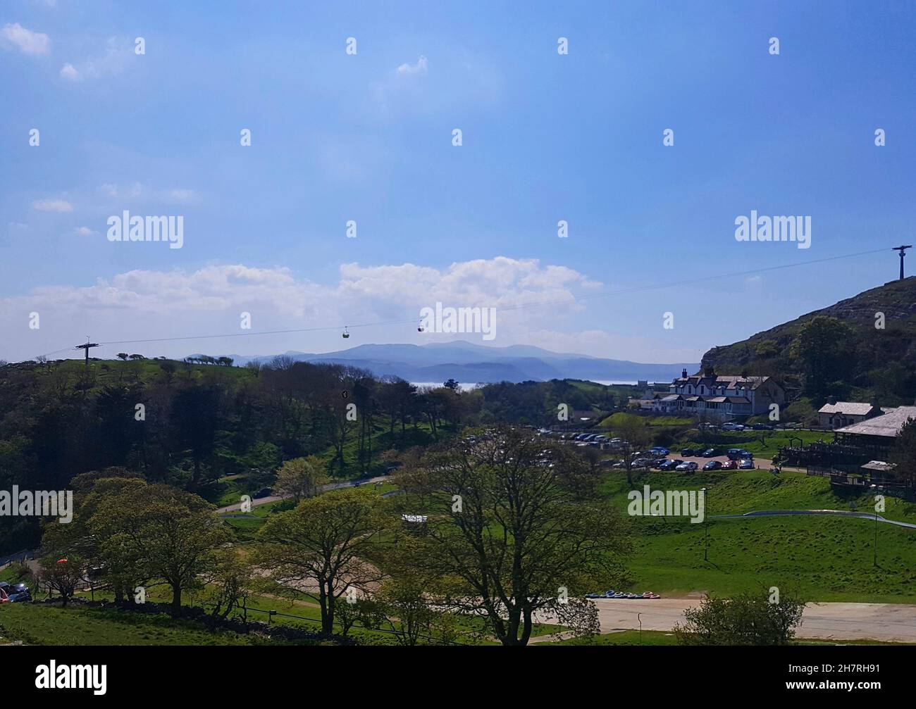 Llandudno view for Snowdonia mountains, Wales, UK Stock Photo - Alamy