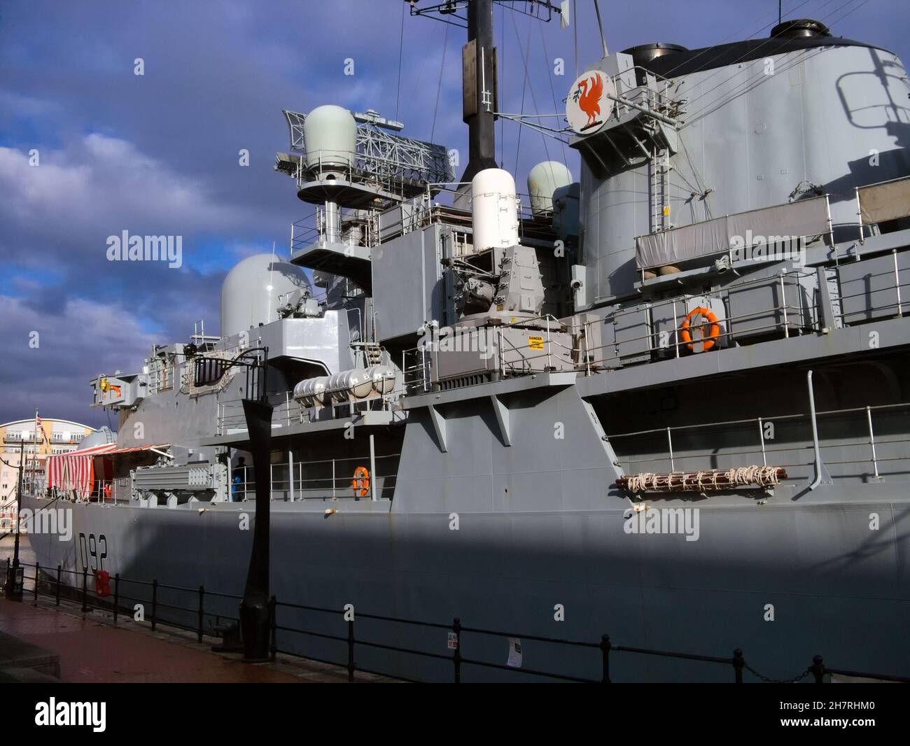 HMS liverpool a type 42 destroyer of the Royal navy on a visit to ...