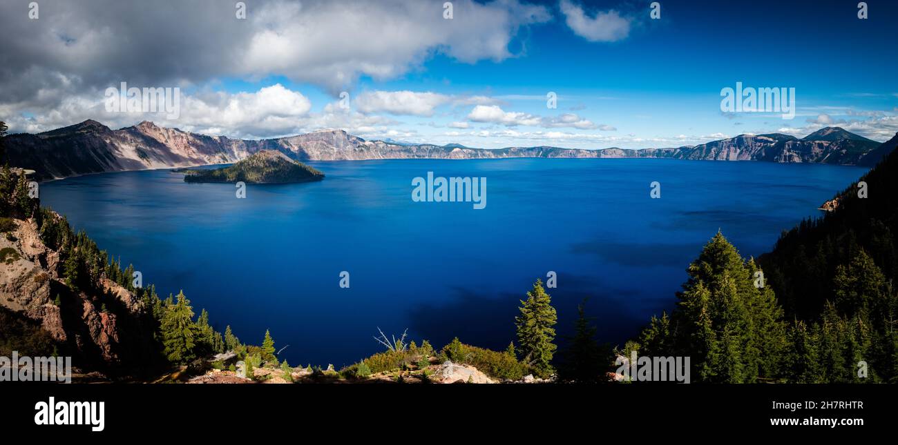 Panoramic view of crater lake hi-res stock photography and images - Alamy