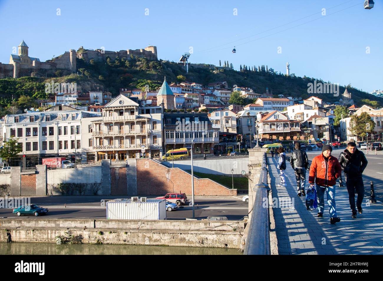 Tbilisi,Georgia - 11-03-2016:Historical Narikala fortress, Sioni ...