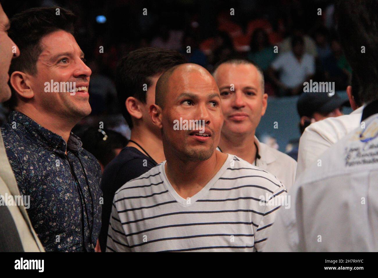 Yahir with Jose Luis Castillo at ringside, during the David Tonado ...