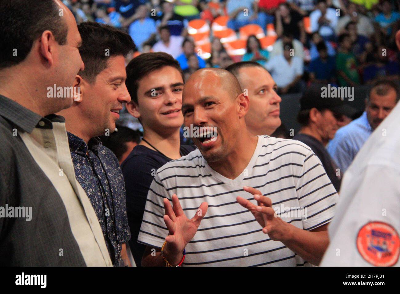 Yahir with Jose Luis Castillo at ringside, during the David Tonado ...