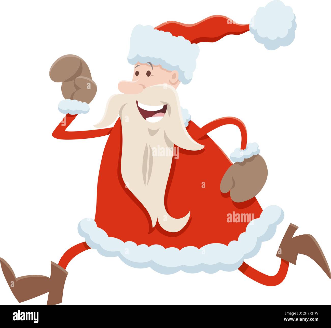 Cartoon running santa hi-res stock photography and images - Alamy