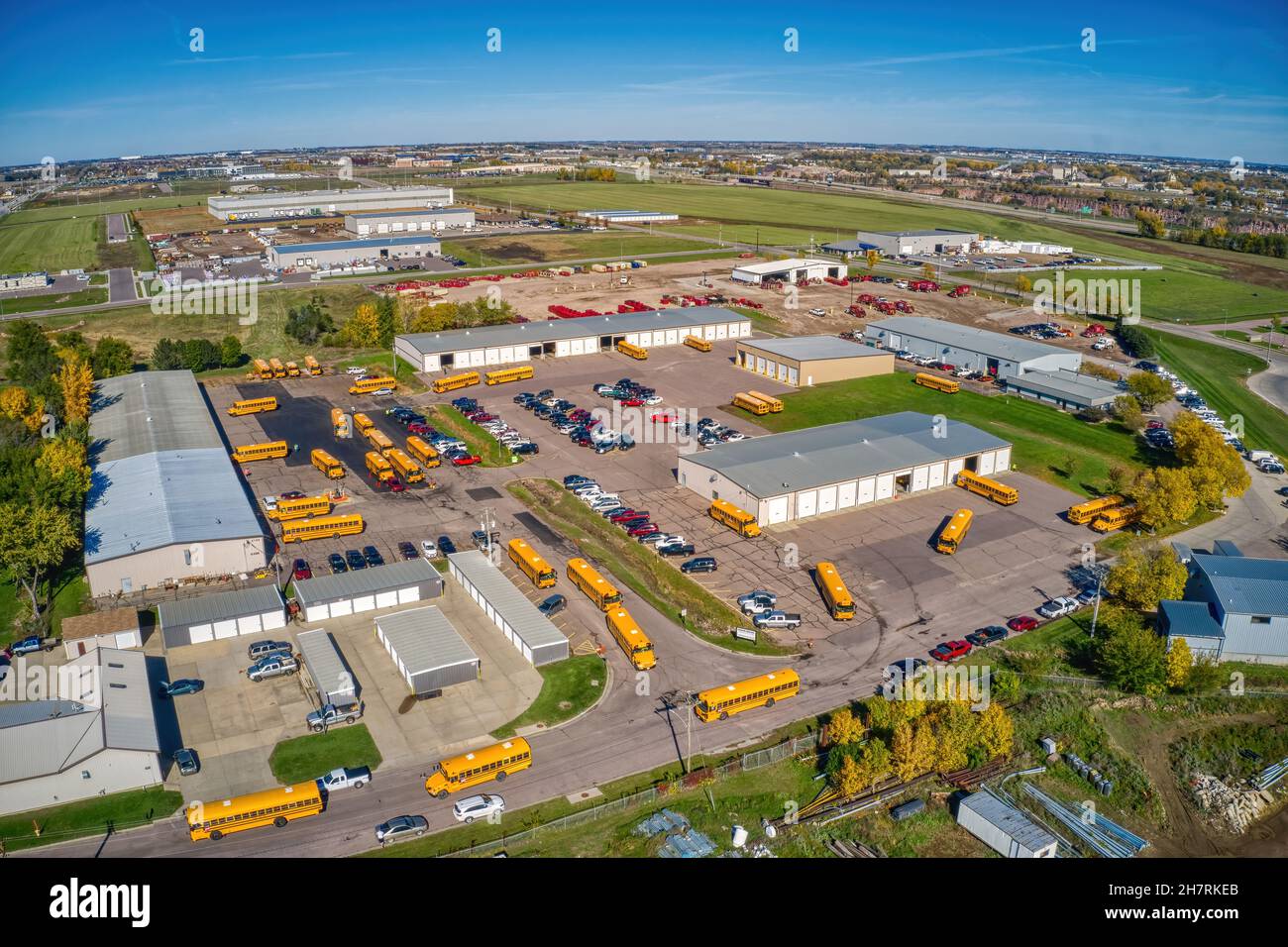 School Bus Aerial View