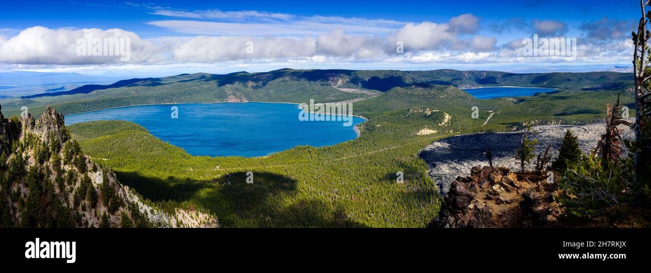Panoramic view of Newberry caldera in central Oregon Stock Photo - Alamy