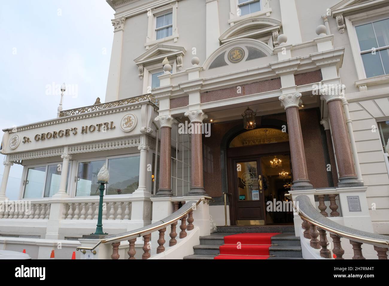 An exterior view of the entrance to St George's Hotel with a sweeping ...