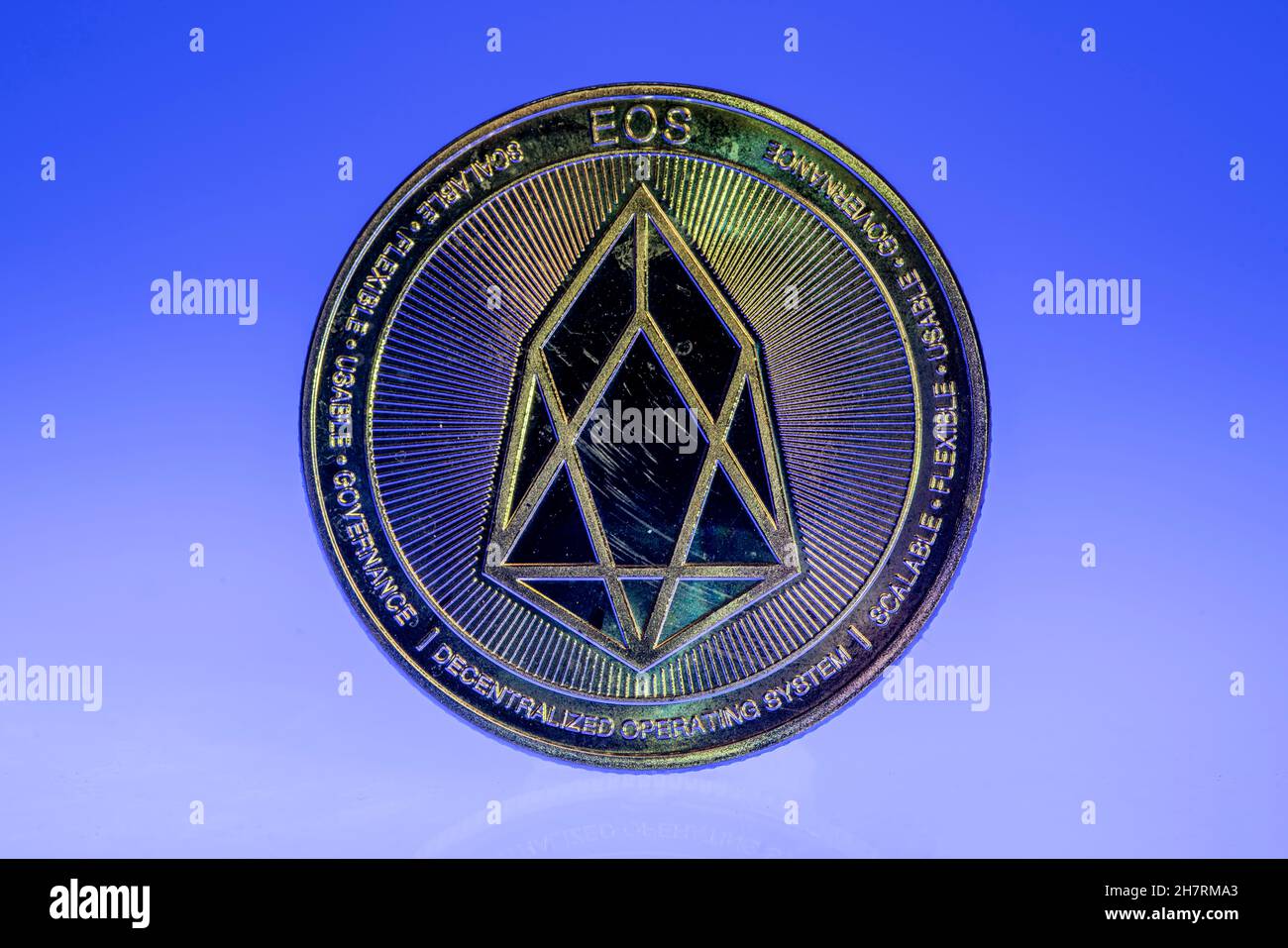 Eos, EOS, cryptocurrency, symbol coin, visual placeholder for digital ...