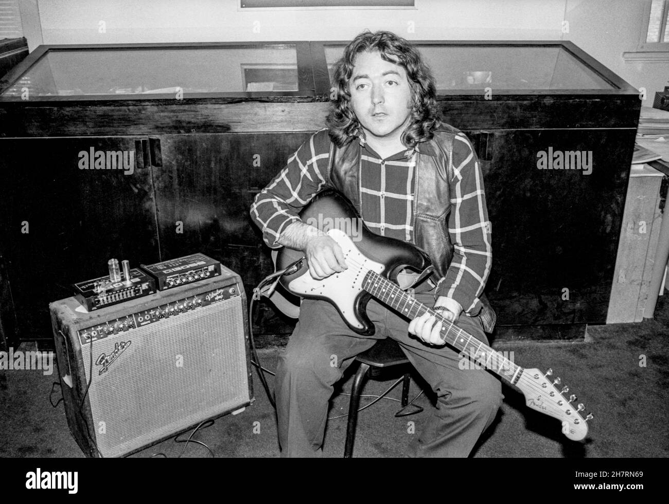 Irish blues/rock guitarist and singer Rory Gallagher trying out new ...