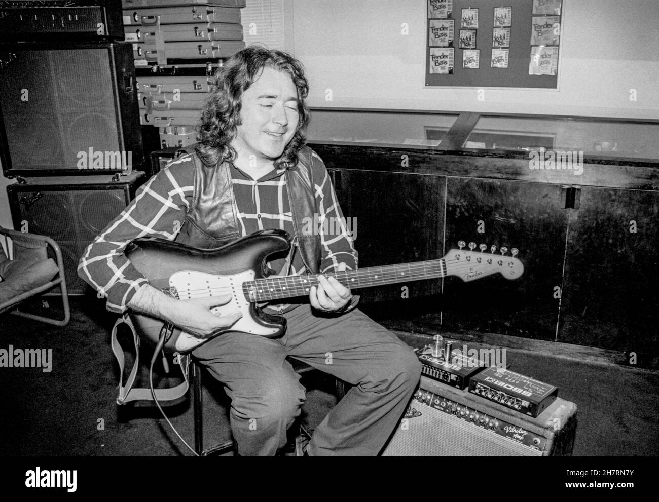 Irish blues/rock guitarist and singer Rory Gallagher trying out new ...