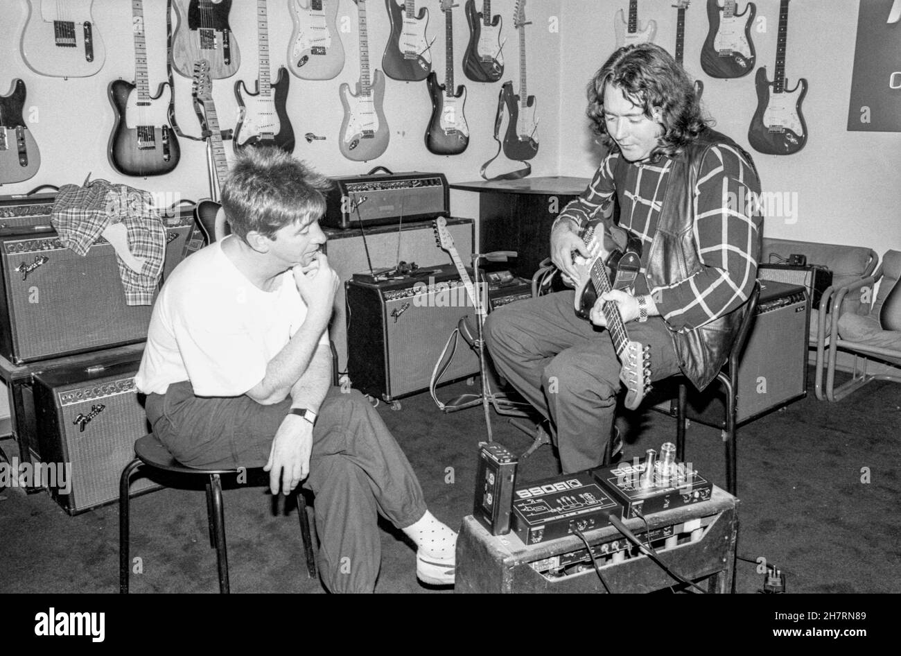 Irish blues/rock guitarist and singer Rory Gallagher trying out new ...