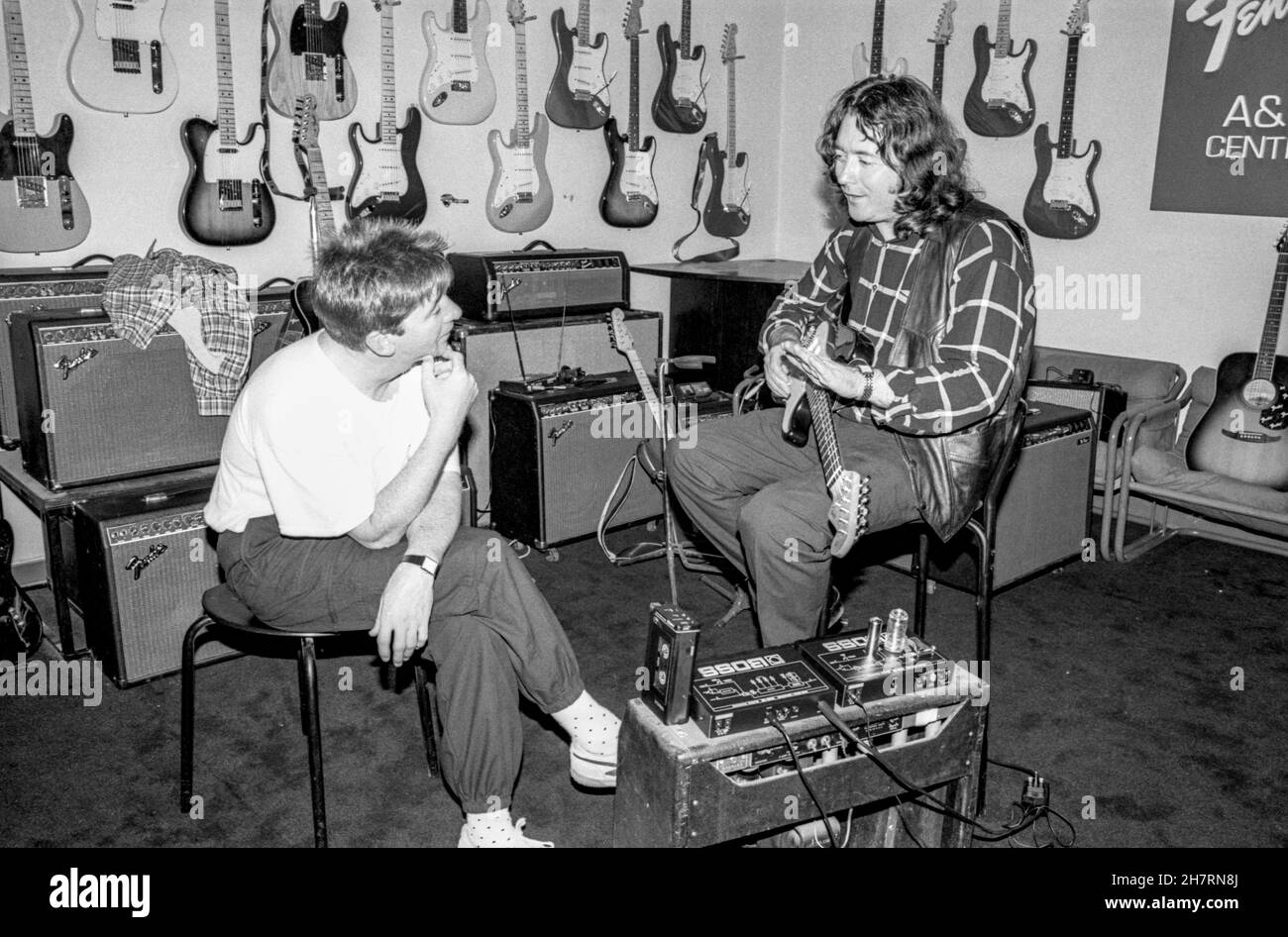 Irish blues/rock guitarist and singer Rory Gallagher trying out new ...
