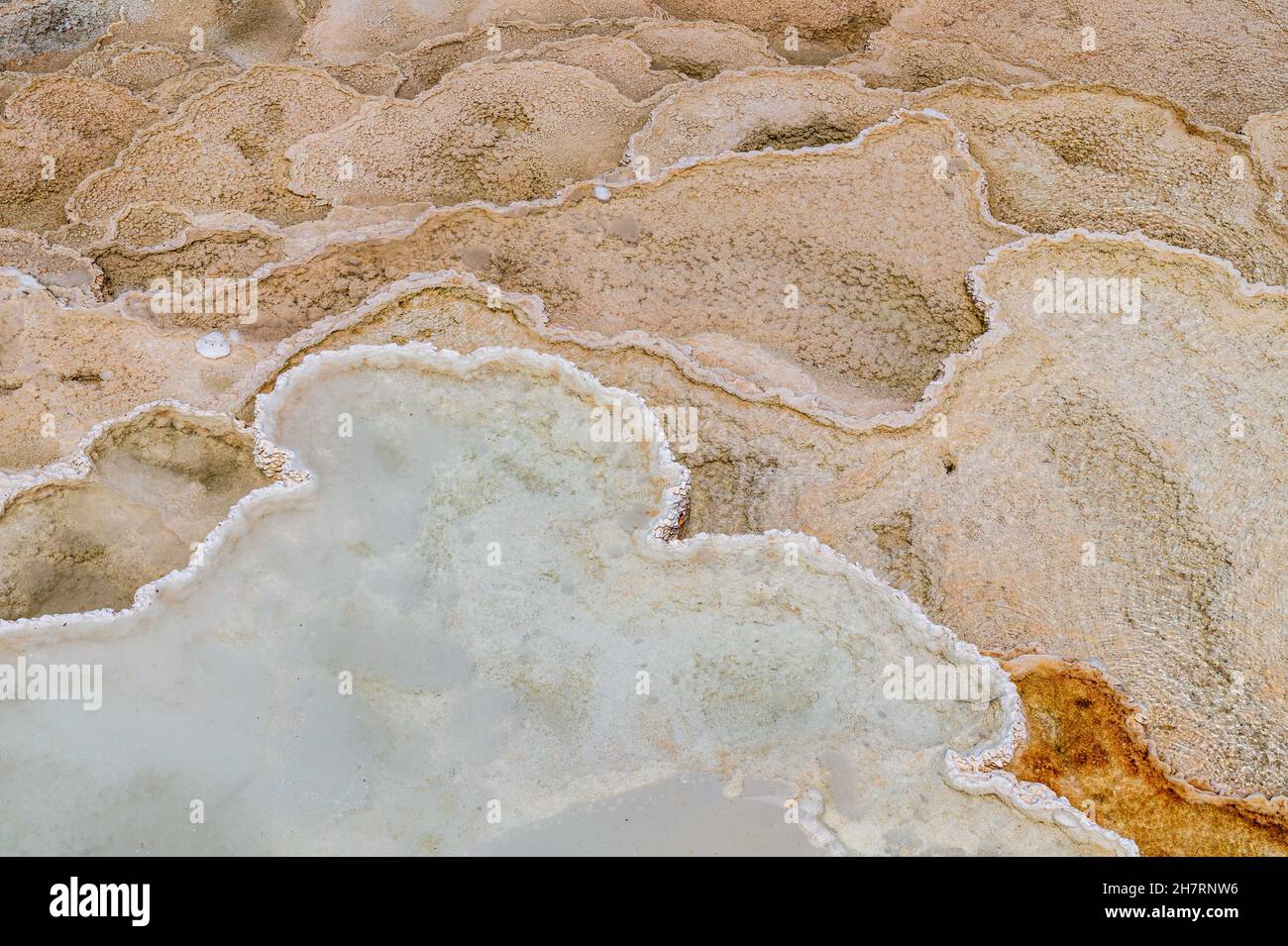 Beautiful rough rock formations in the Yellowstone National Park, US ...