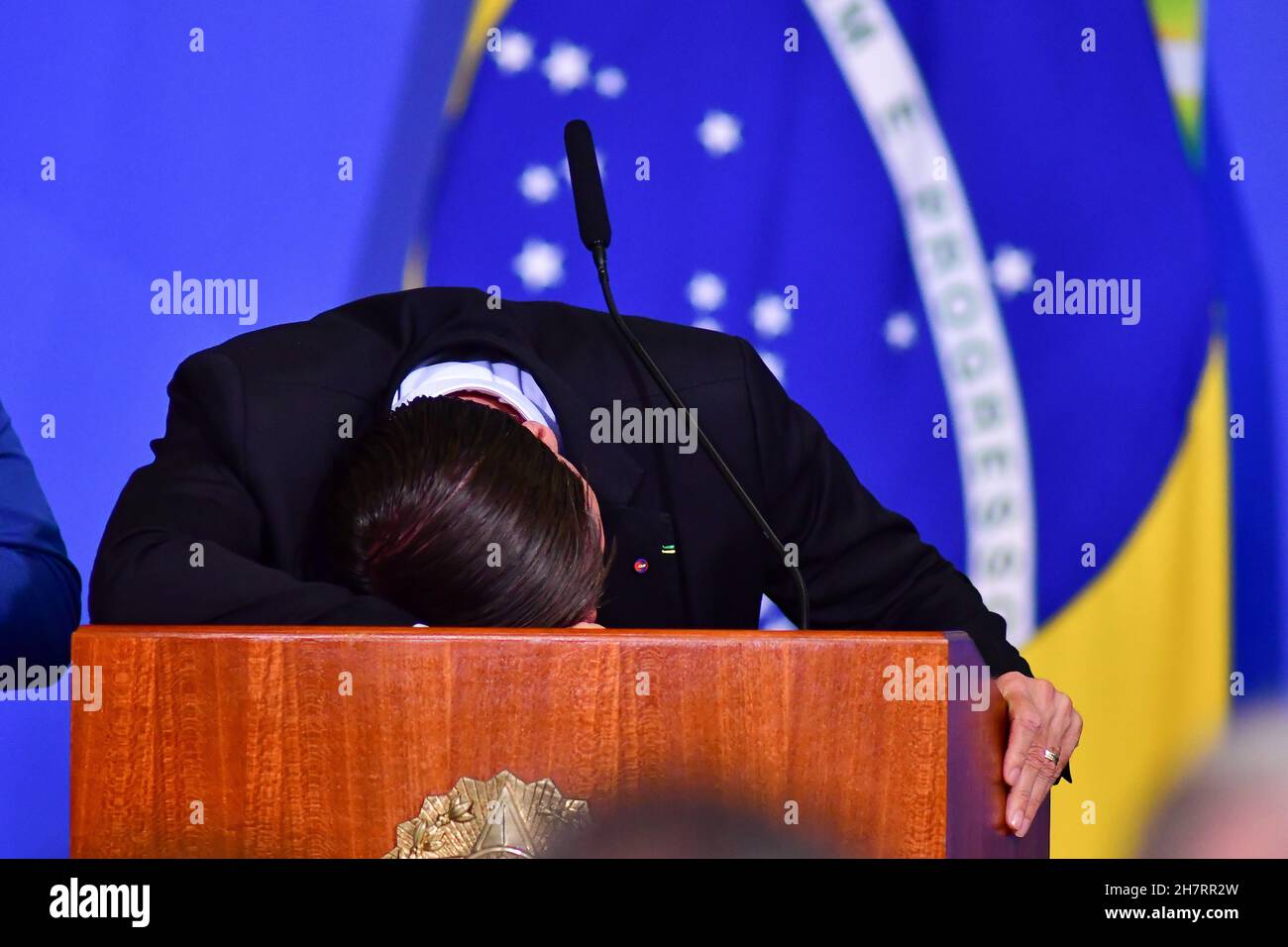 Brasilia, Brazil. 24th Nov, 2021. This Wednesday (24) President Jair ...