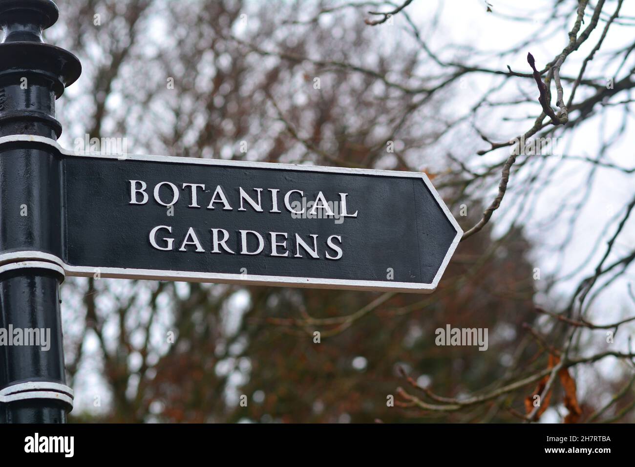 The Botanical Gardens sign in Bath Somerset England UK Stock Photo - Alamy