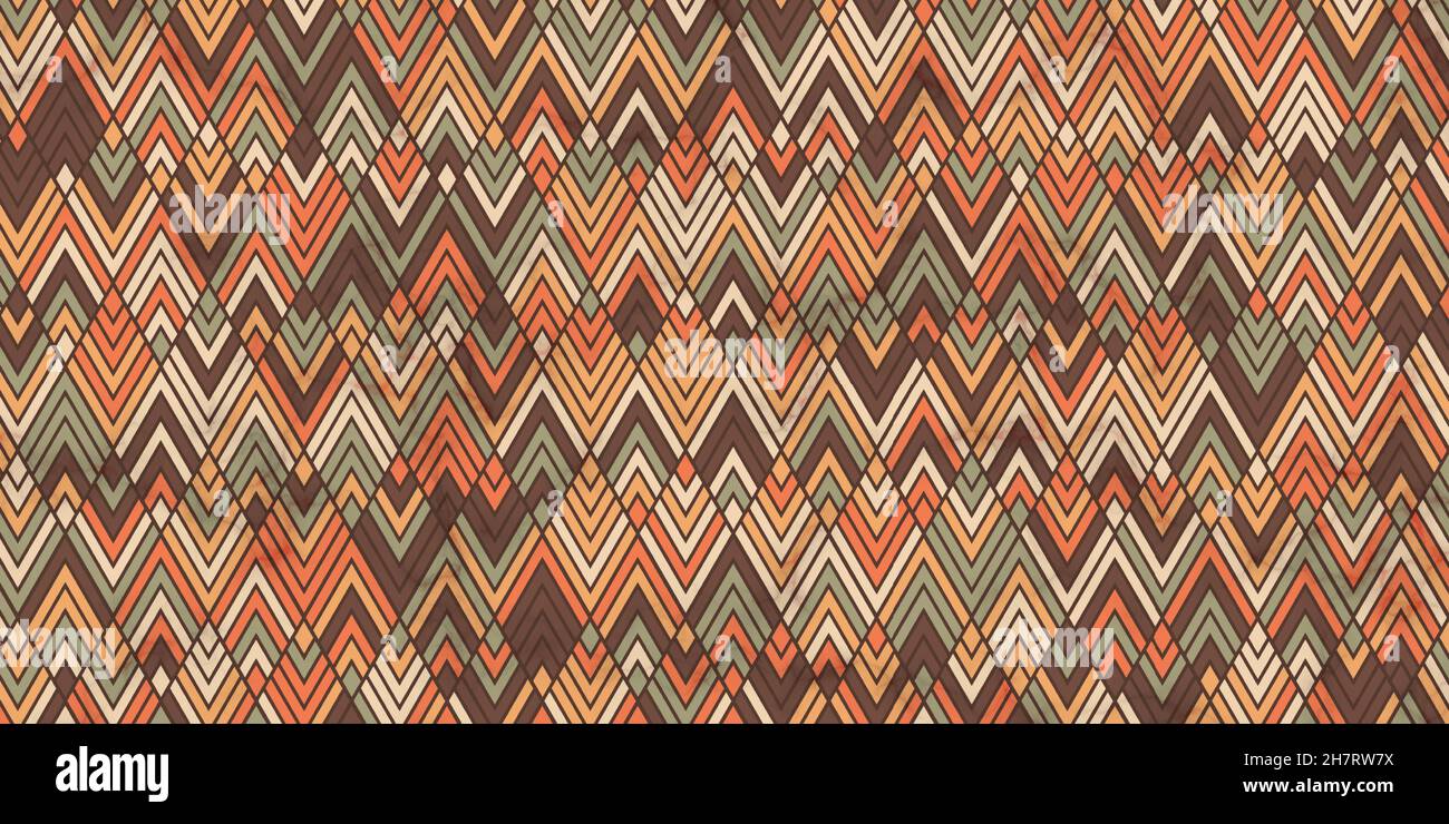 Orange And Brown Chevron Background