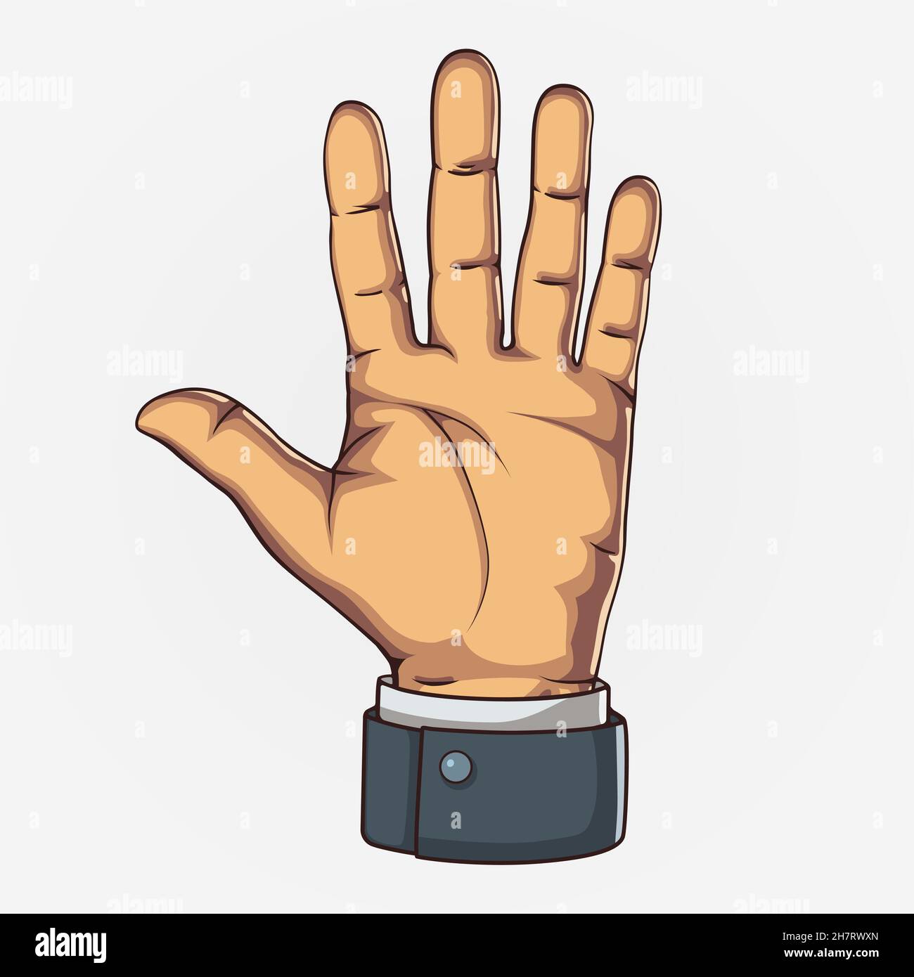 Hand showing five count. Clean vector illustration Stock Vector Image ...