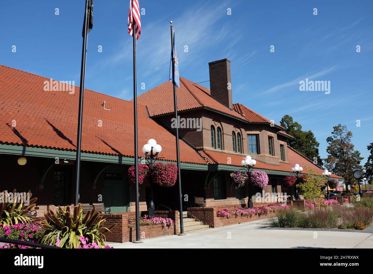 FARGO, NORTH DAKOTA - 4 OCT 2021:The Fargo Station a former railway ...