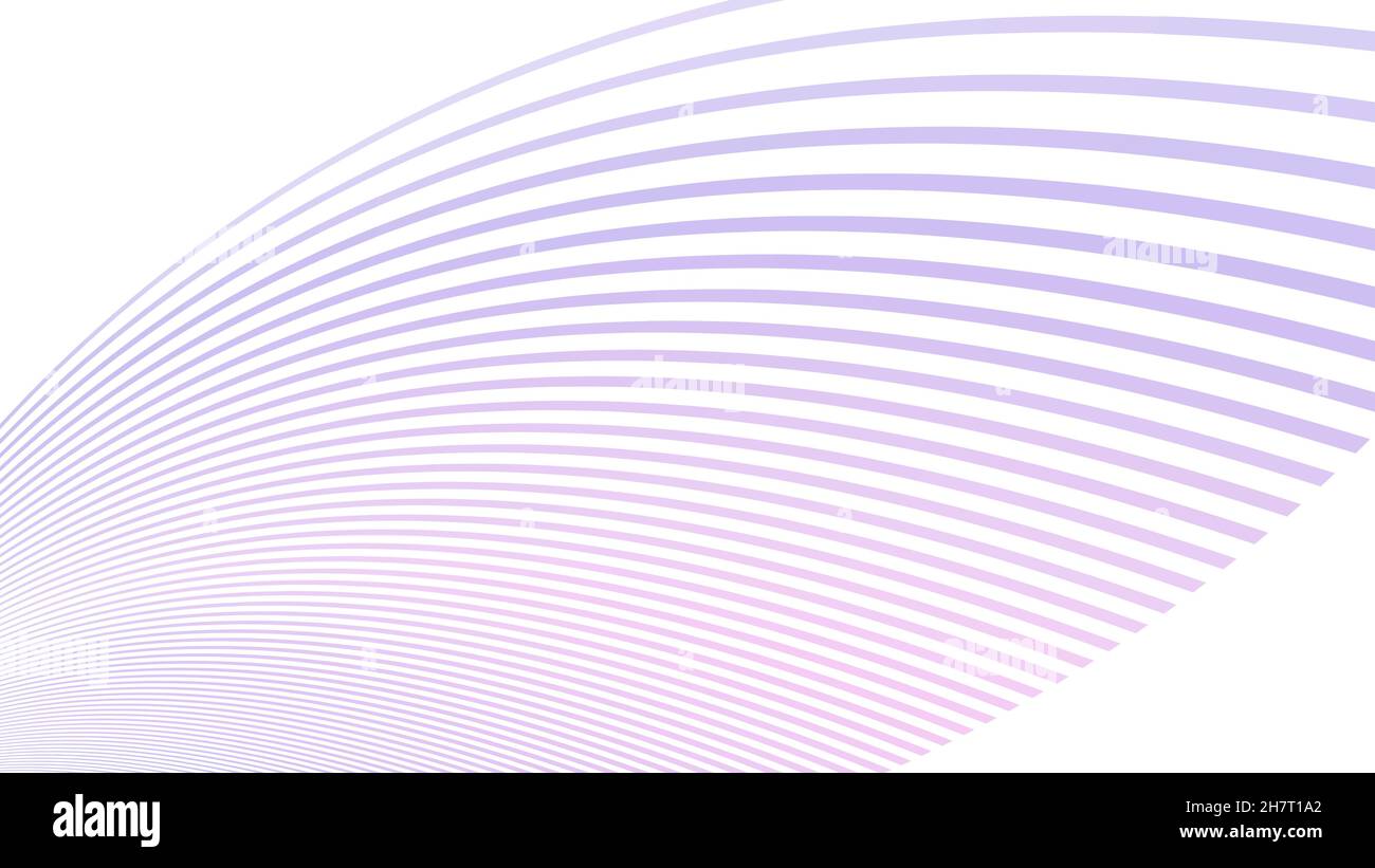 Abstract rounded striped shape in light violet and lilac curved stripes. Vector graphic pattern ...