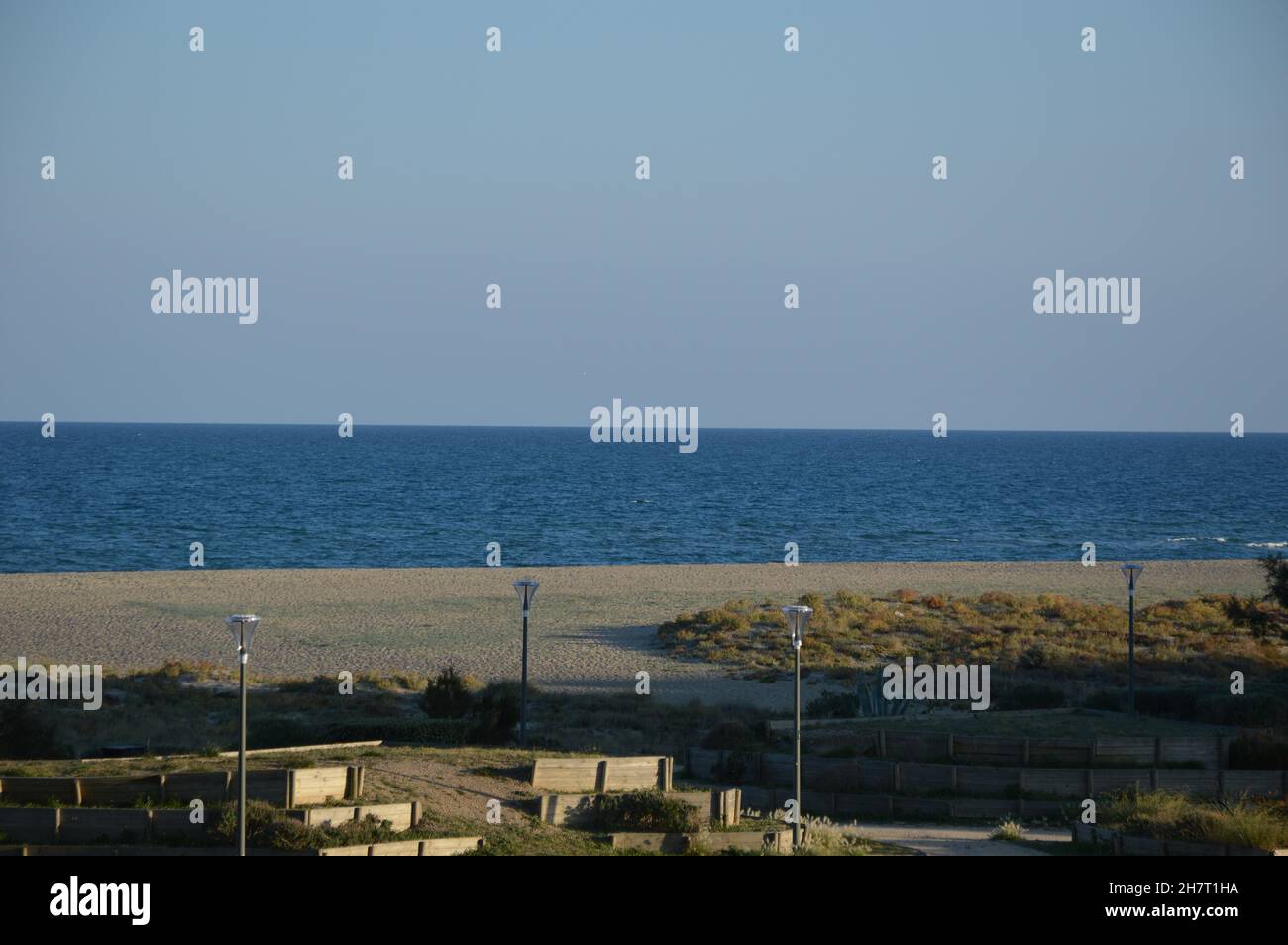 Landscape view of a beach Stock Photo - Alamy