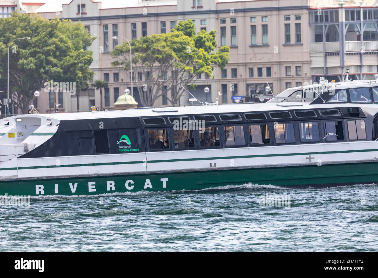 Sydney Harbour and rivercat class ferry on the harbour,NSW,Australia ...