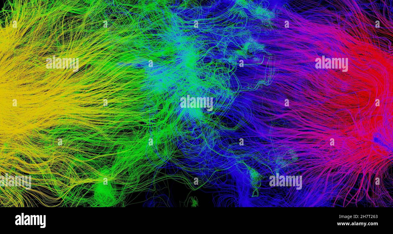 Abstract multi-colored background of threads 3d rendering Stock Photo ...